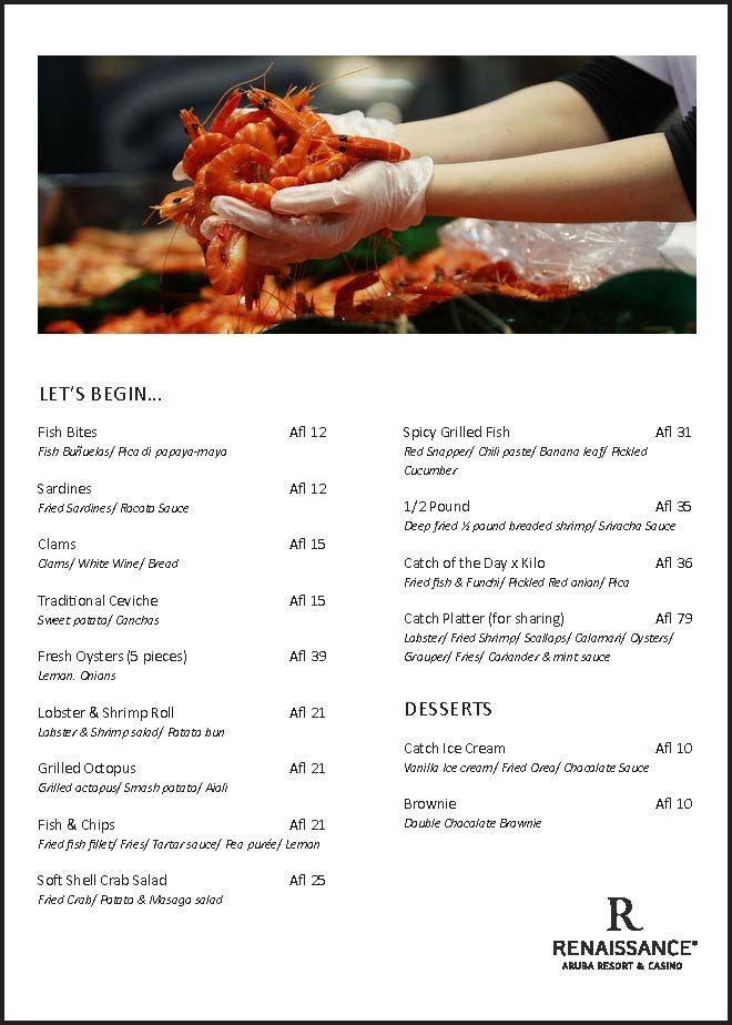 VisitAruba.com | Renaissance Pop Up Restaurant Catch!