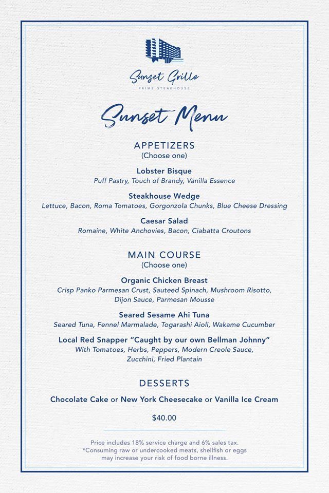 Sunset Special at Sunset Grille - VisitAruba.com